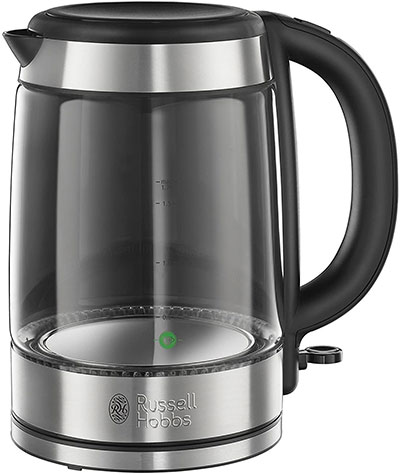 Clear Glass Kettles That Features LED Illuminated Display - Internet Eyes
